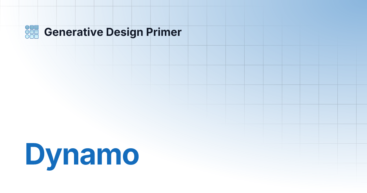 Dynamo | Generative Design Primer